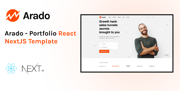 Arado Personal React Nextjs Portfolio Template Graphicfort